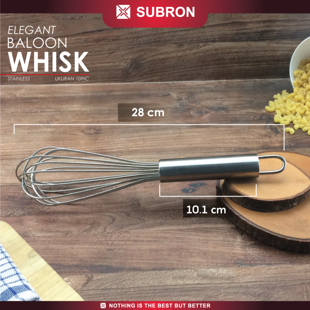 Jual SUBRON Baloon Whisk Kocokan Telur Manual Egg Whisk Stainless Steel ...