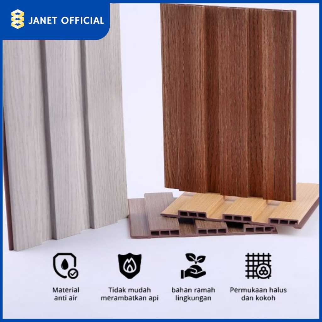 Jual WPC Wall Panel WARNA KAYU BASS 3 meter 300cm X 20cm X 1.2cm | pvc Wallpanel Wood Panel ...