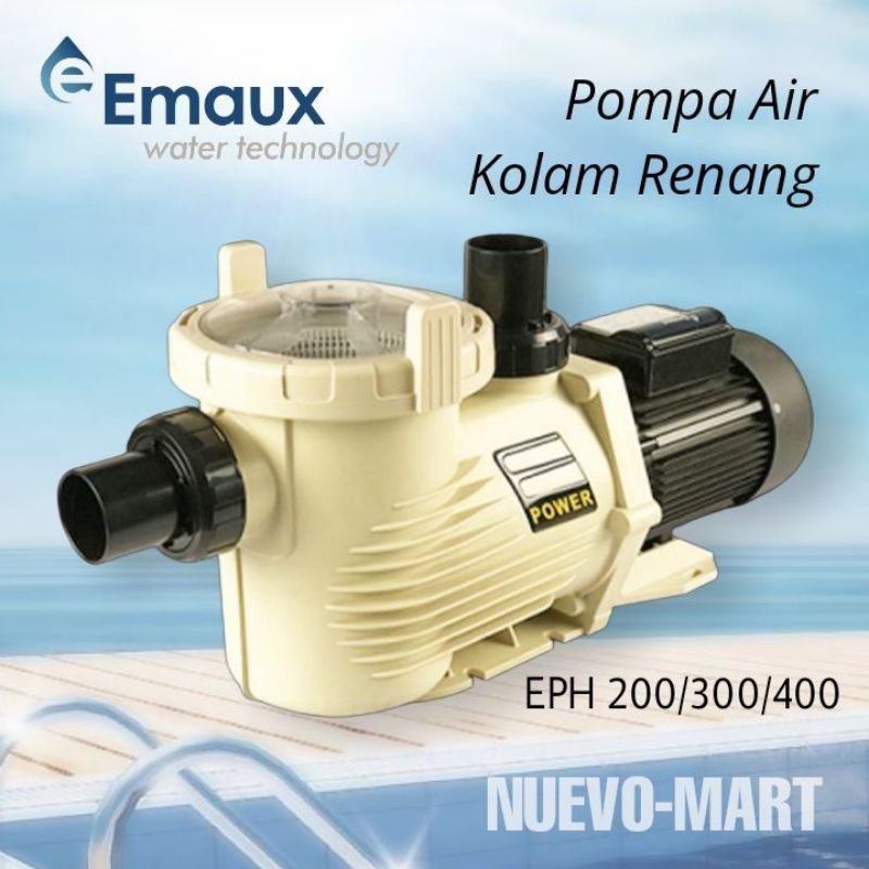 Jual Pompa Air Kolam Renang 4 HP 220 Volt 1 Phase EMAUX EPH400 220V EPH 400 | Shopee Indonesia
