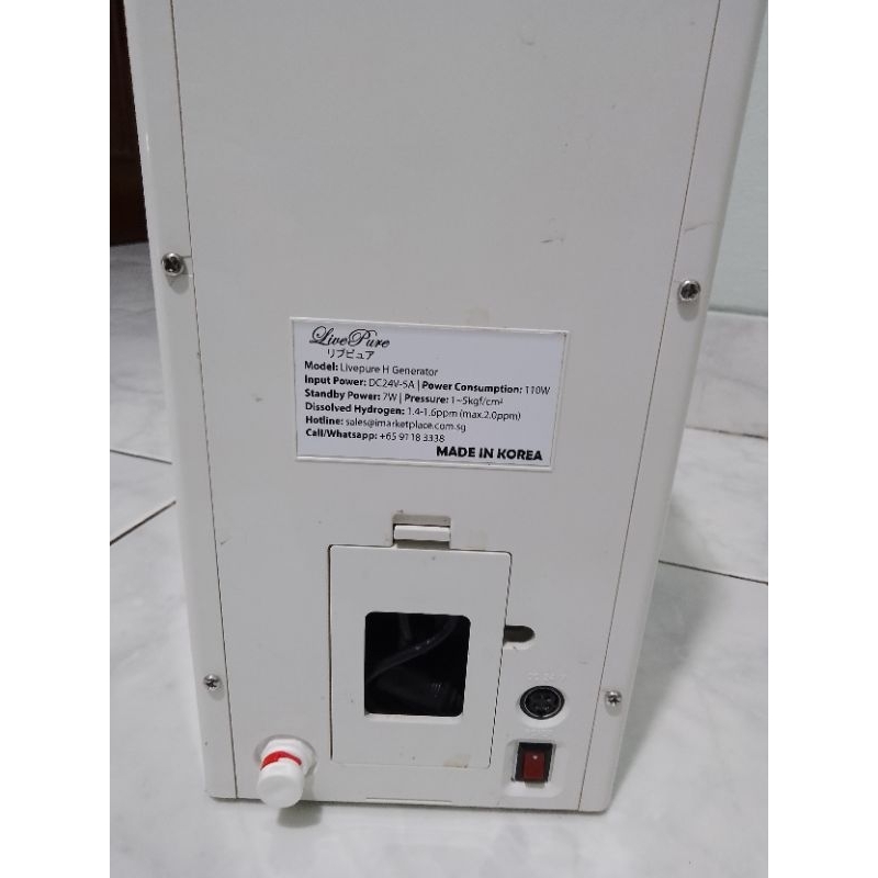 Jual Livepure Hydrogen Generator Water Hidrogen Air Minum kesehatan ...