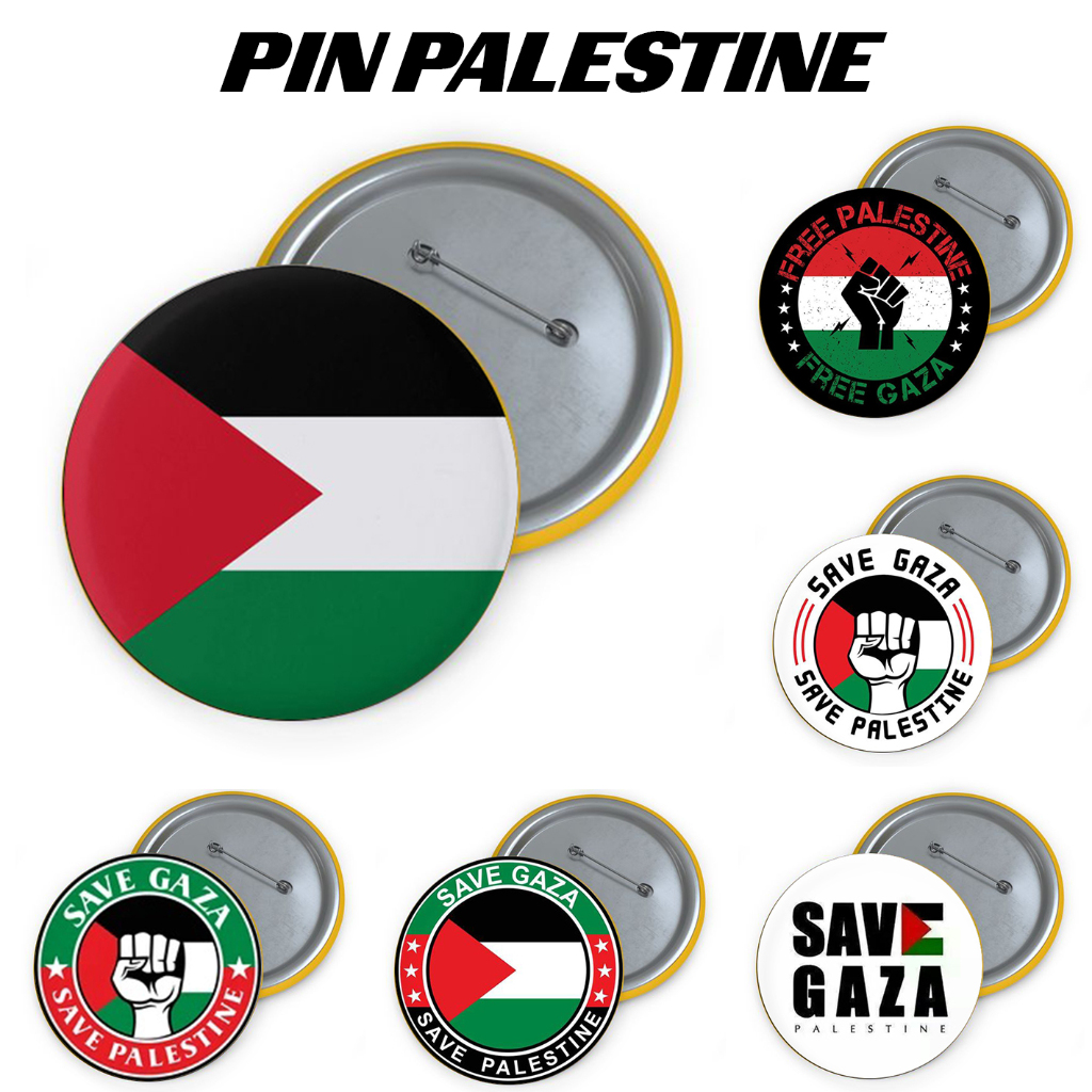Jual Pin Custom Palestin Palestina Palestine Save Palestin Save Gaza ...