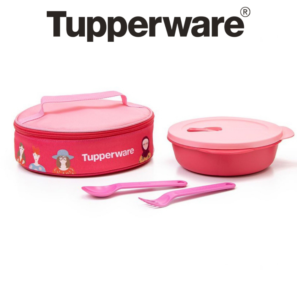 Jual PROMO Tupperware Crystalwave Lunch Set PURPLE KUNING ...
