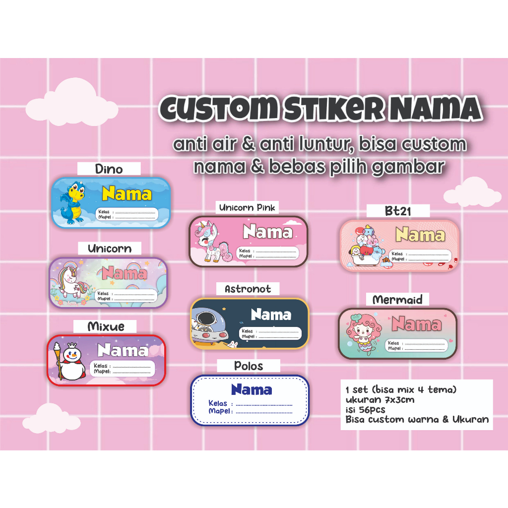 Jual Stiker Nama | Shopee Indonesia