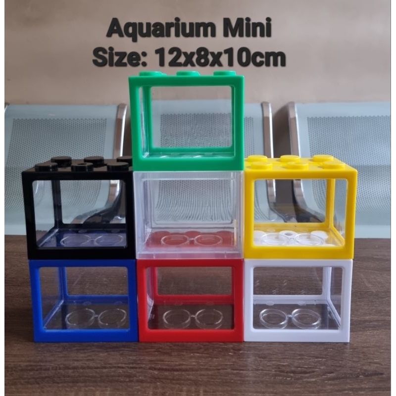 Jual Aquarium Lego Ikan Cupang Guppy Akuarium Mini Akrilik Acrylic ...