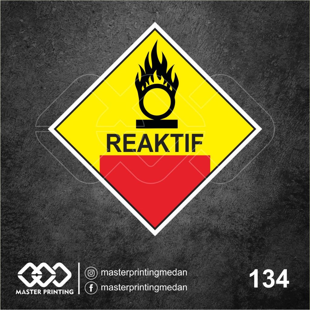 Jual 134 - Stiker Reaktif, Simbol Limbah B3, Sticker Vinyl, Premium ...