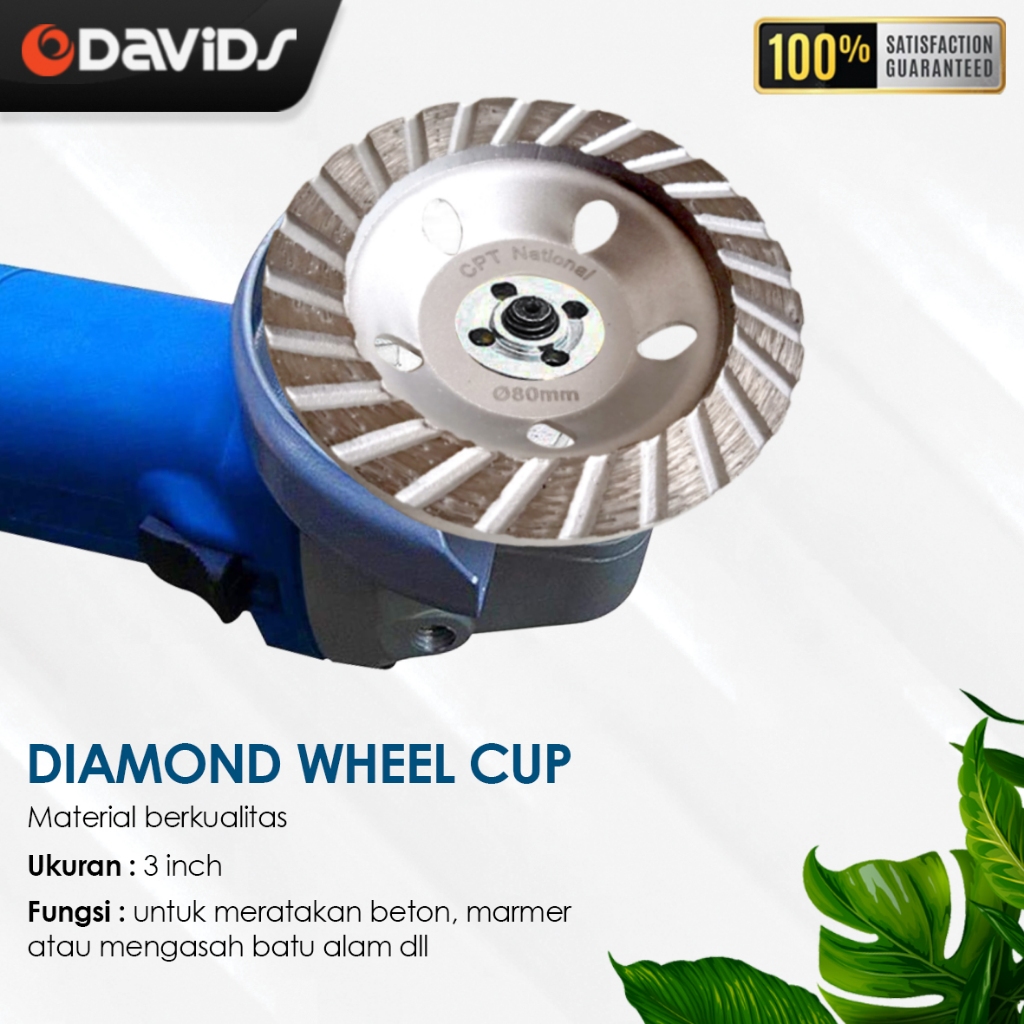 Jual Mata Gerinda Poles Beton Batu Alam Diamond Wheel Turbo Cup 3 Inch ...