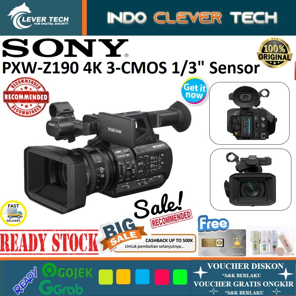 Jual Sony PXW-Z190 4K 3-CMOS 1/3" Sensor XDCAM Camcorder - PROMO HARGA ...
