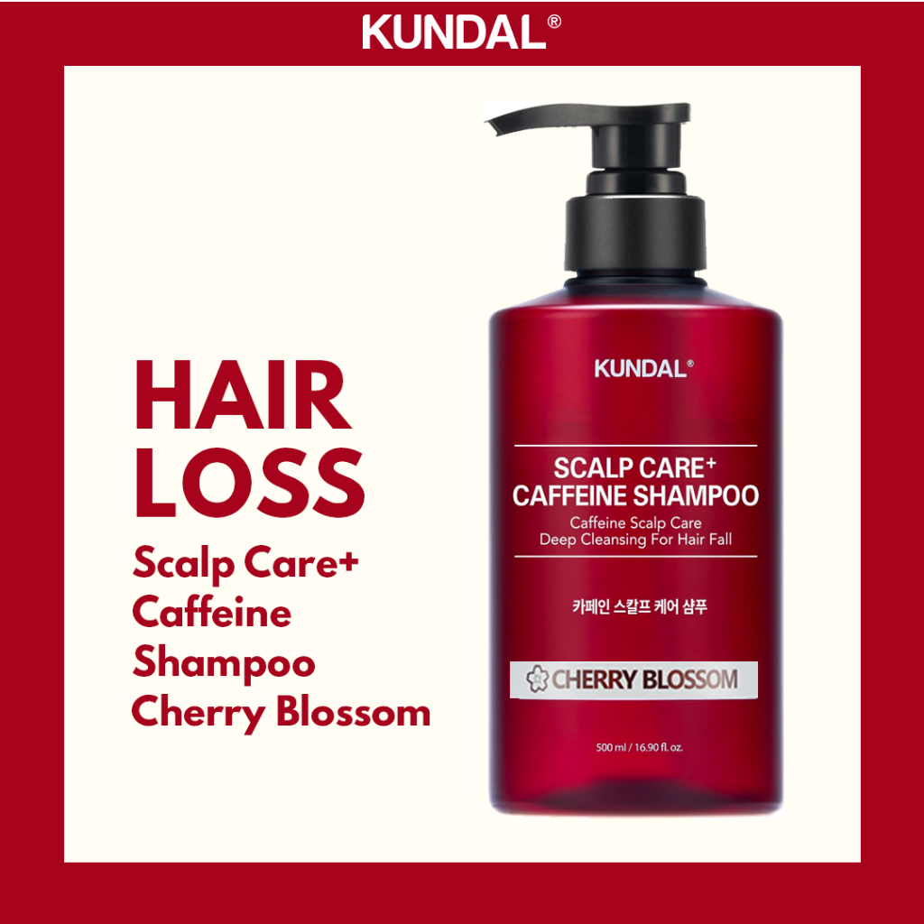 Jual KUNDAL Scalp Care and Caffeine Shampoo Cherry Blossom 500ml | Shopee Indonesia