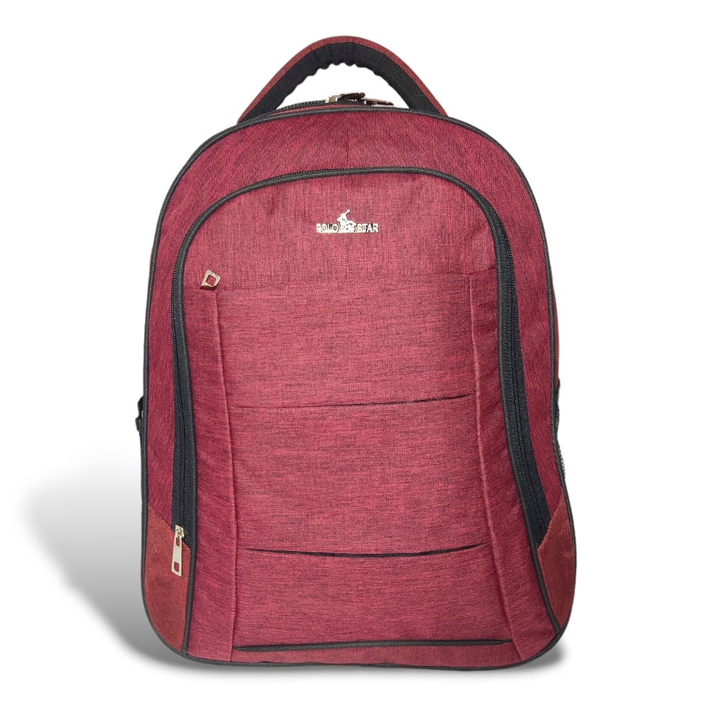 Jual Tas Ransel Pria Kuliah Kerja Sekolah Bahan Denim Warna Maroon ...