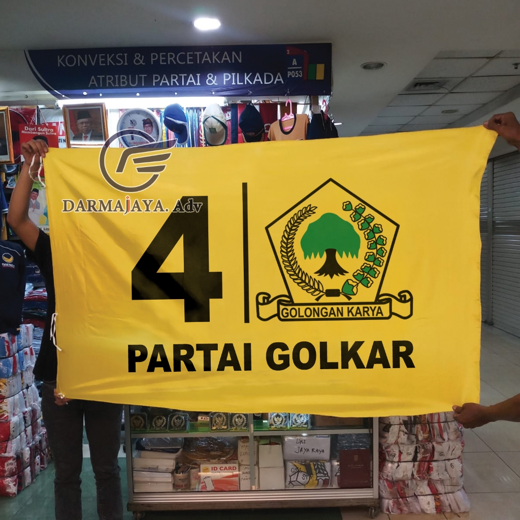 Jual bendera partai golkar ukuran 100x150cm | Shopee Indonesia