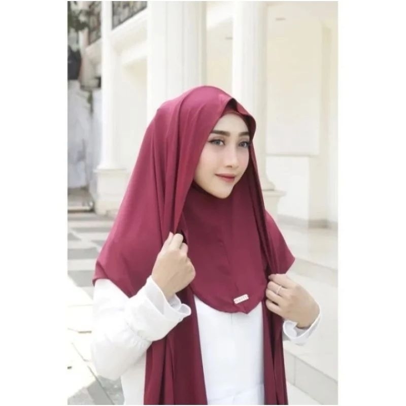 Jual (COD) KAMILA - PASHMINA INSTAN INNER NINJA 2 in 1 OVAL JERSEY ...