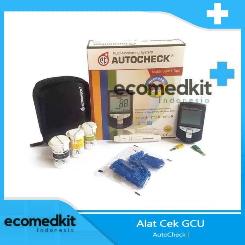 Jual Autocheck 3 in 1 GCU Alat Tes Gula Darah Kolesterol Asam Urat ...
