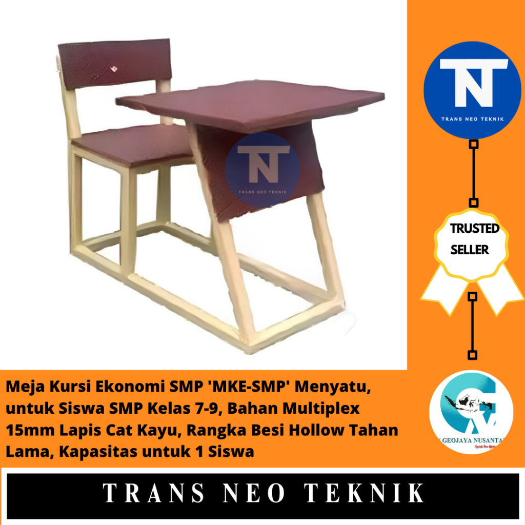 Jual Meja Kursi Ekonomi SMP 'MKE-SMP' Menyatu, untuk Siswa SMP Kelas 7 ...