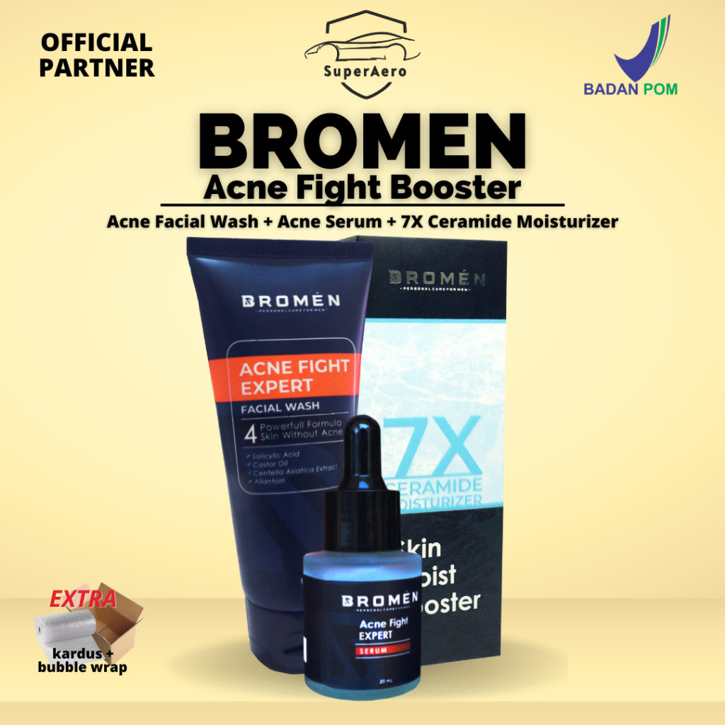 Jual BROMEN ACNE FIGHT BOOSTER (Acne Face Wash + Acne Serum + 7x ...