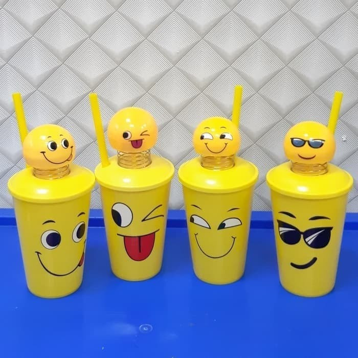 Jual Gelas Emoji / Mug Emoji / Tempat Minum Smile /Tumbler Smile ...