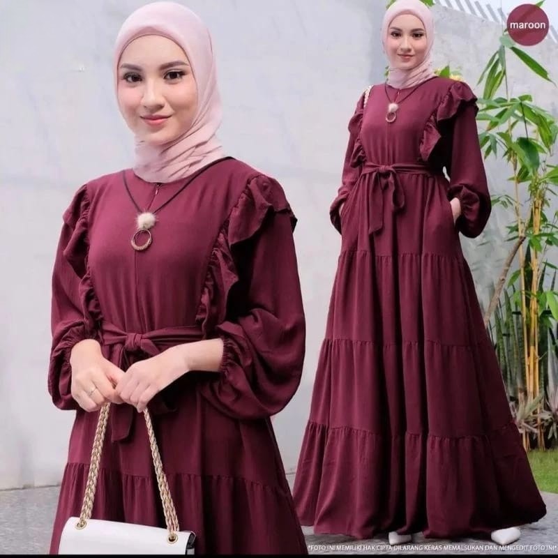 Jual Gamis Wanita Terbaru 2023 Ayunda Dress Gamis Crinkle AIrflow ...