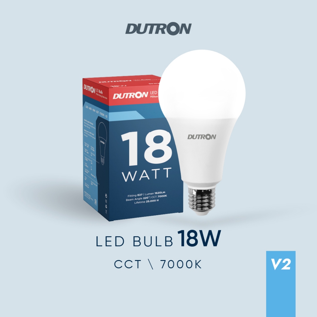 Jual DUTRON Lampu LED Bulb A80 18 Watt 7000K Putih 100-240V | Shopee ...