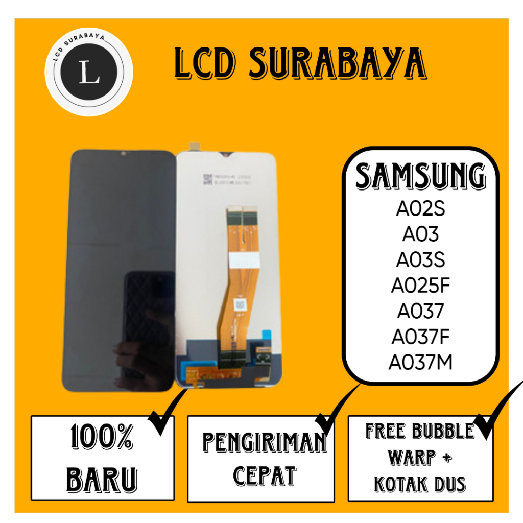 Jual LCD SAMSUNG A02S / A03 / A03S / A025F / A037 / A037F / A037M TOUCHSCREEN FULLSET | Shopee ...