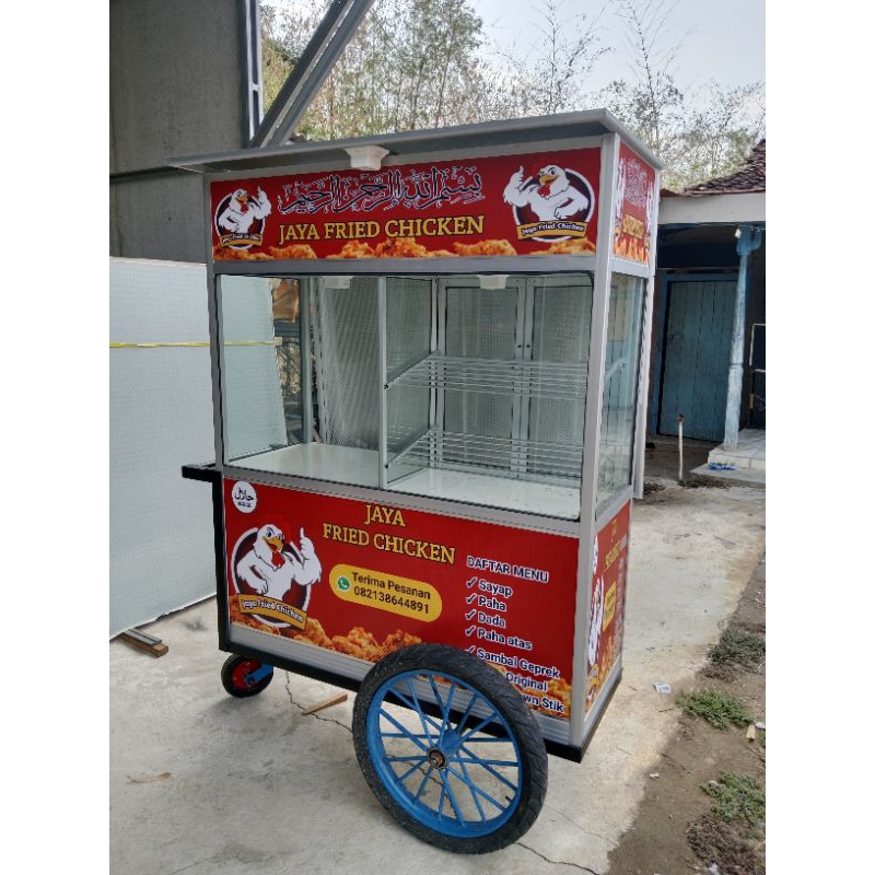 Jual Gerobak Fried Chicken Aluminium Custom Gratis Ongkir | Shopee ...