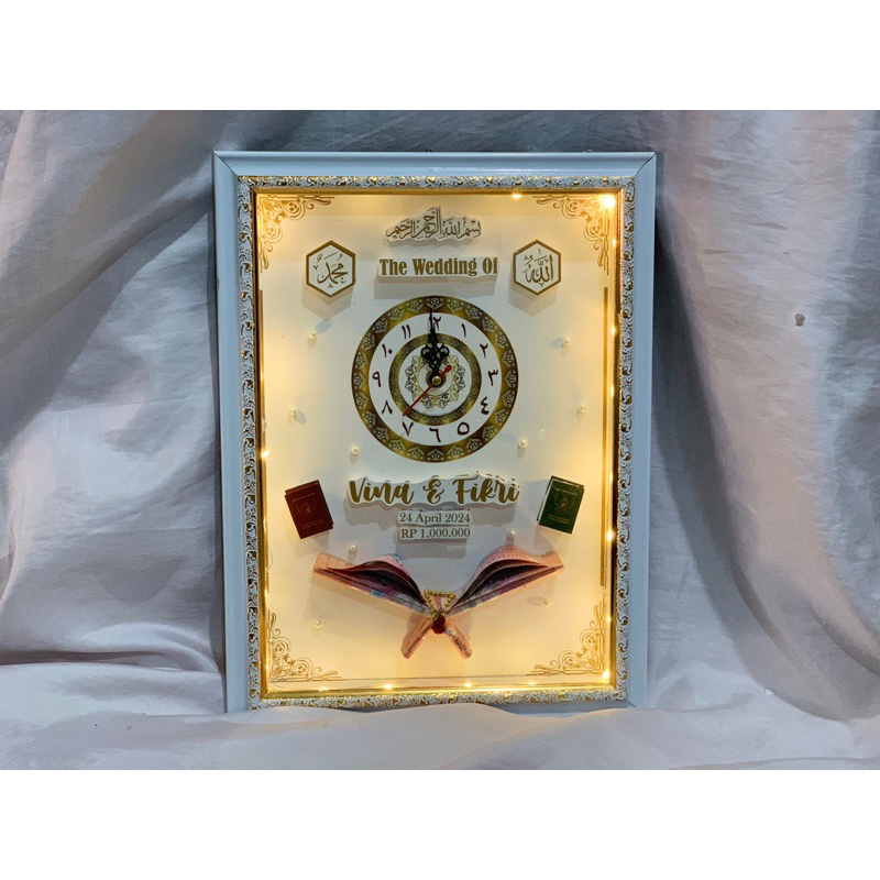 Jual bingkai mahar pernikahan Alquran al-quran al-qur’an islami elegan ...