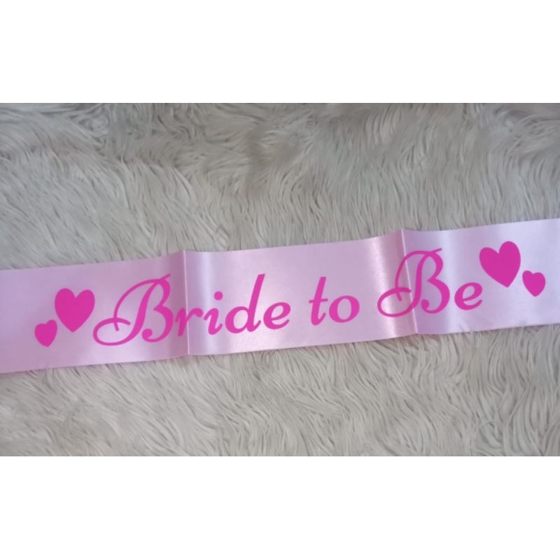 Jual Selempang BRIDE TO BE Pink(Tulisan pink) | Shopee Indonesia