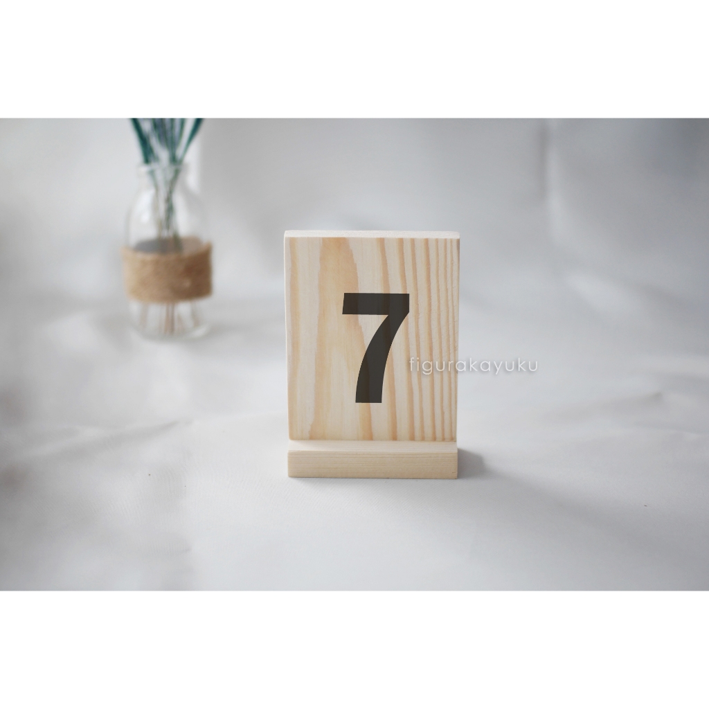 Jual Nomor Meja Cafe Warung Kafe Restaurant Table Number Bahan Kayu ...