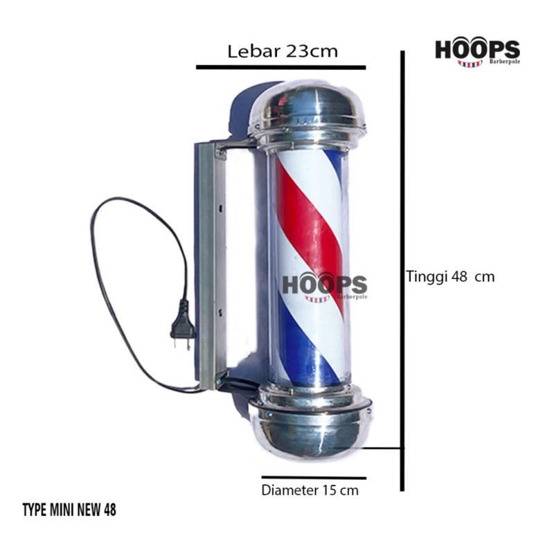Jual Barberpole mini Lampu barbershop mini T48 | Shopee Indonesia