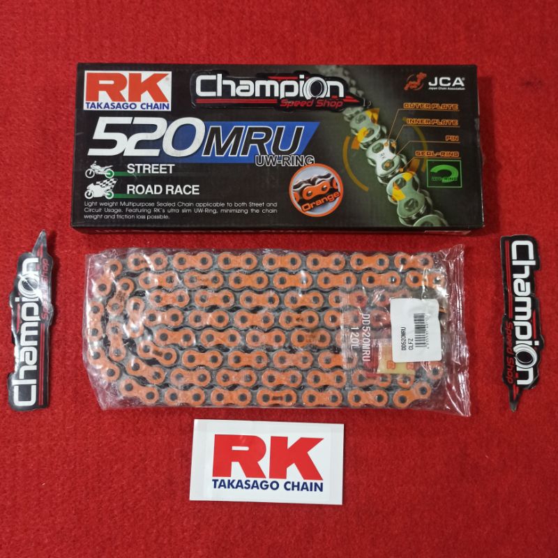 Jual Rantai RK TAKASAGO Japan 520 MRU UW-RING 520-120L 520-120 520 120 120L Orange | Shopee ...