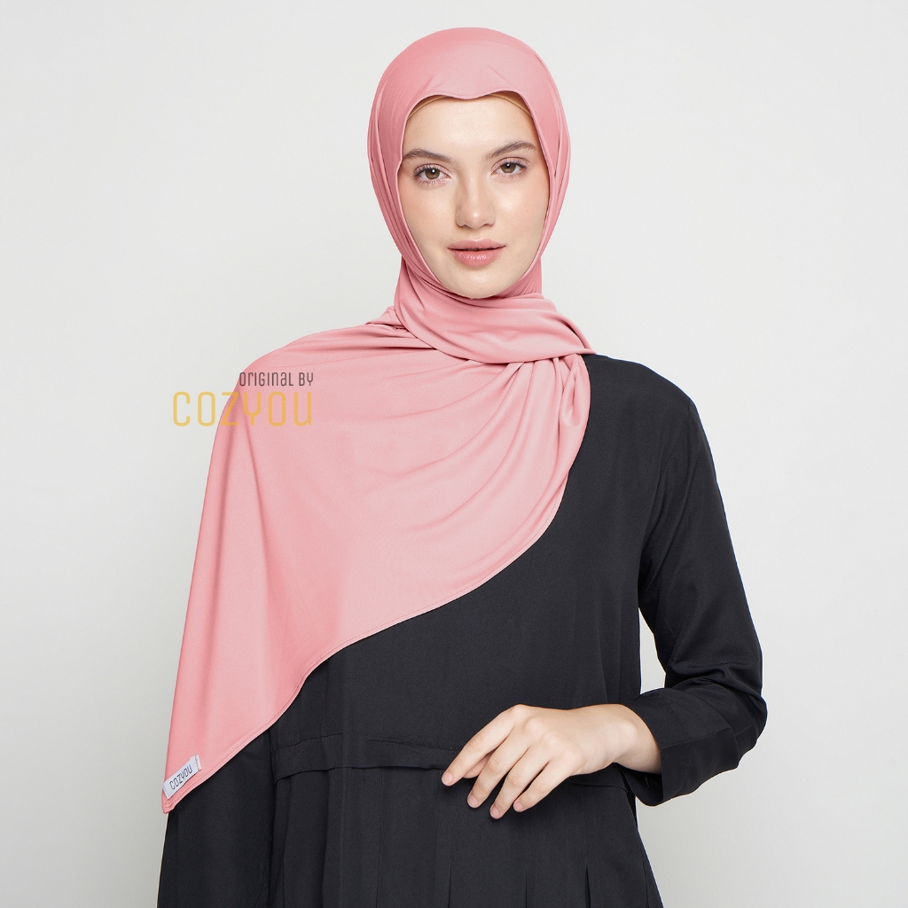 Jual Cozyou - Hafana Pashmina Kaos Jersey Premium | Shopee Indonesia