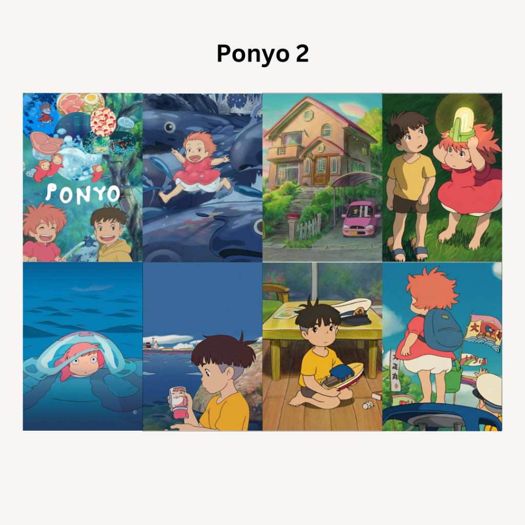 Jual Poster postcard Wall decor Studio ghibli Spirted away Totoro Ponyo ...