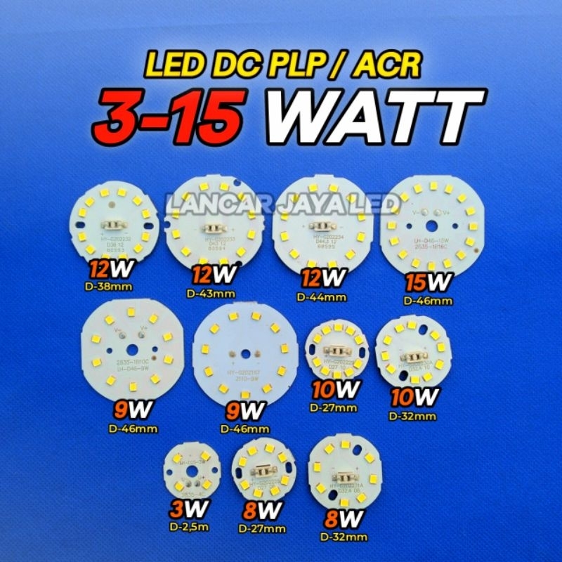 Jual PCB LED DC PLP/ACR All Varian 3w 8w 10w 12w 15w ~Lancar Jaya Led ...