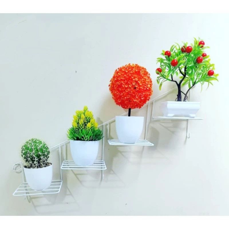 Jual stand tempel dinding/rak pot anak tangga | Shopee Indonesia