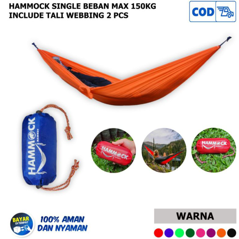 Jual Premium Hammock Single Max 150kg Lontong 08D | Shopee Indonesia