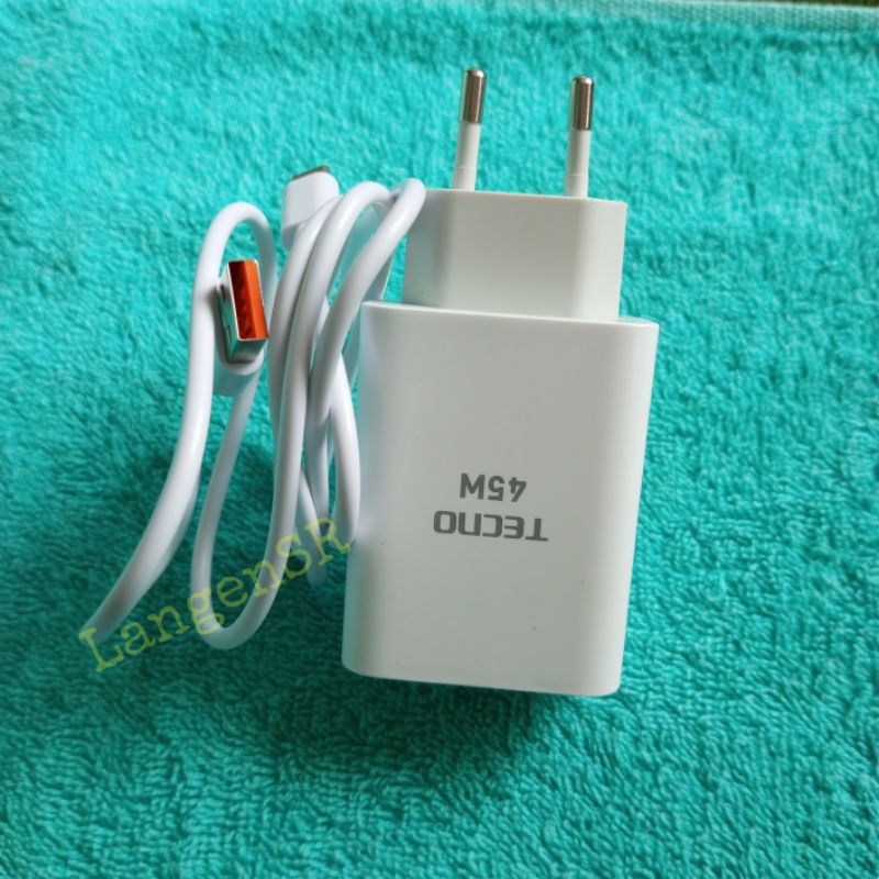 Jual Charger TECNO 45W Original 100% POVA 4 Pro dan POVA 5.Asli Bawaan HP | Shopee Indonesia