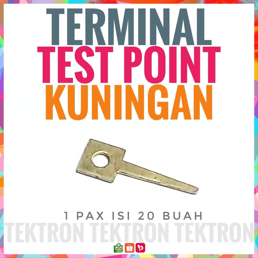 Jual TERMINAL KUNINGAN TEST POINT 11.7X3.7X0.3mm TITIK TES PCB KLIP ...