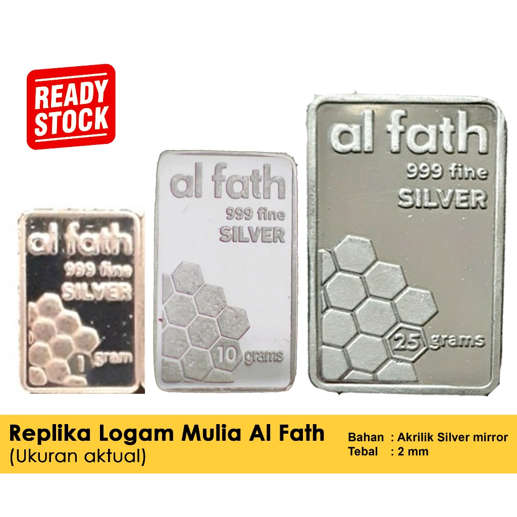 Jual Replika Logam Mulia Al Fath Silver - Akrilik Silver Mirror 2 mm ...