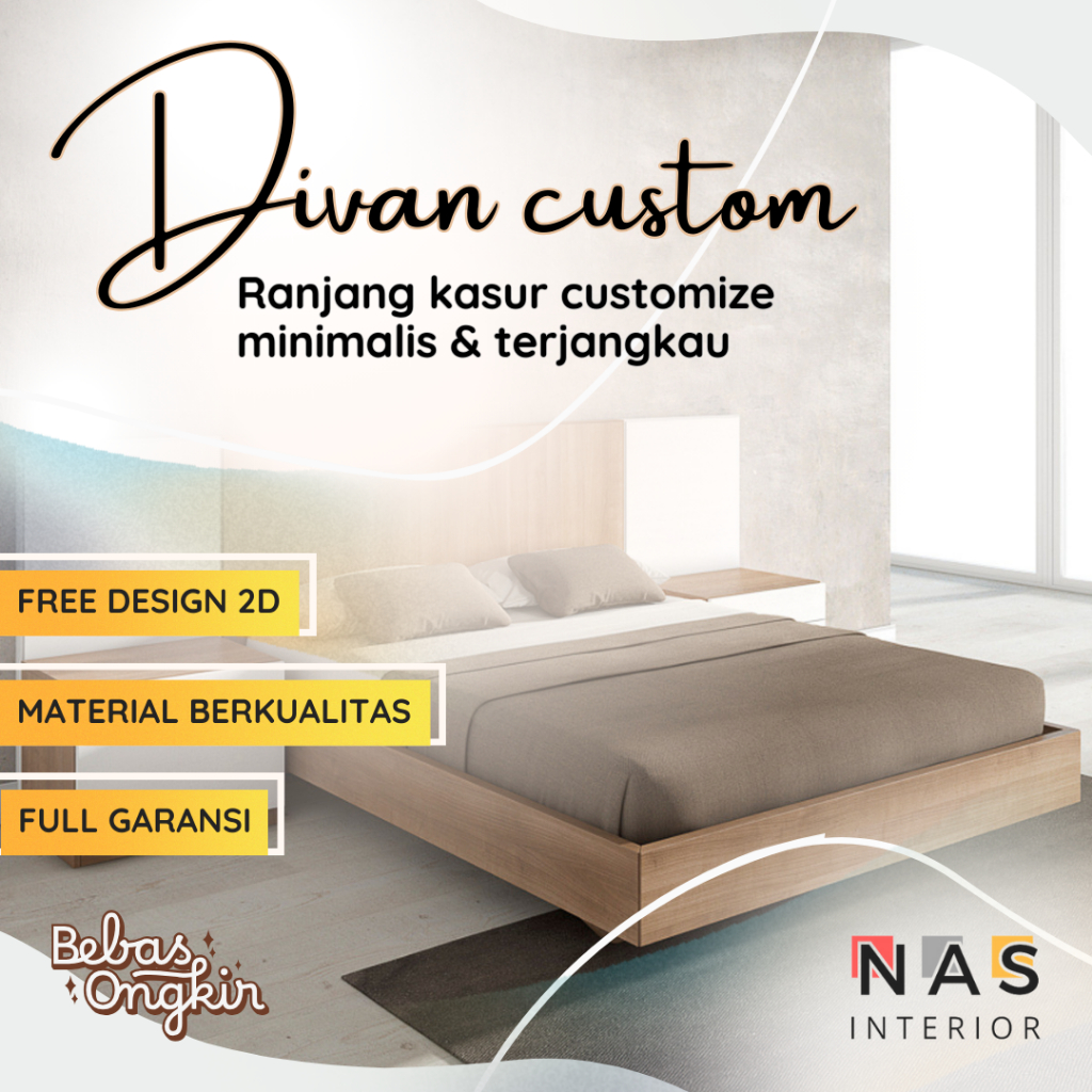 Jual NAS Custom Dipan HPL | Ranjang Tempat Tidur | Ruang Penyimpanan ...