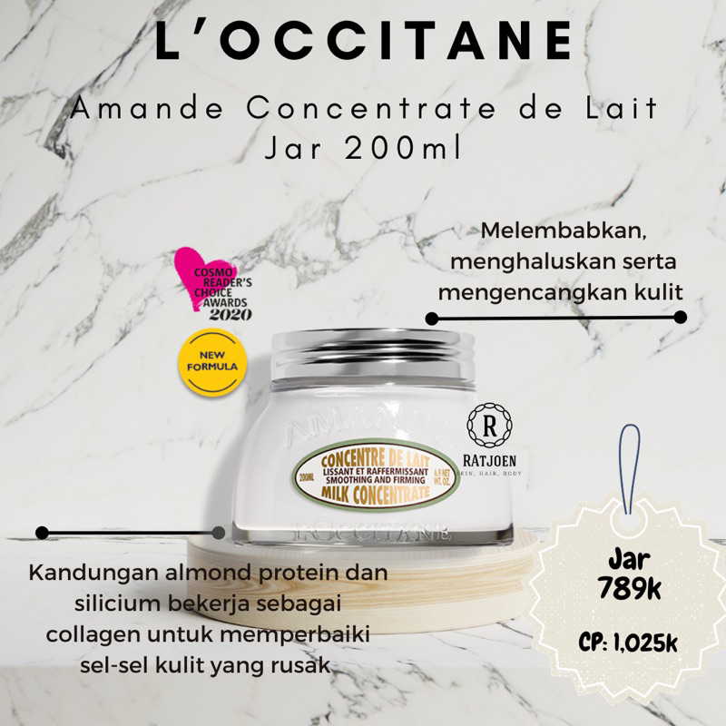 Jual L’OCCITANE AMANDE SMOOTHING AND FIRMING BODY CREME (Body lotion ...