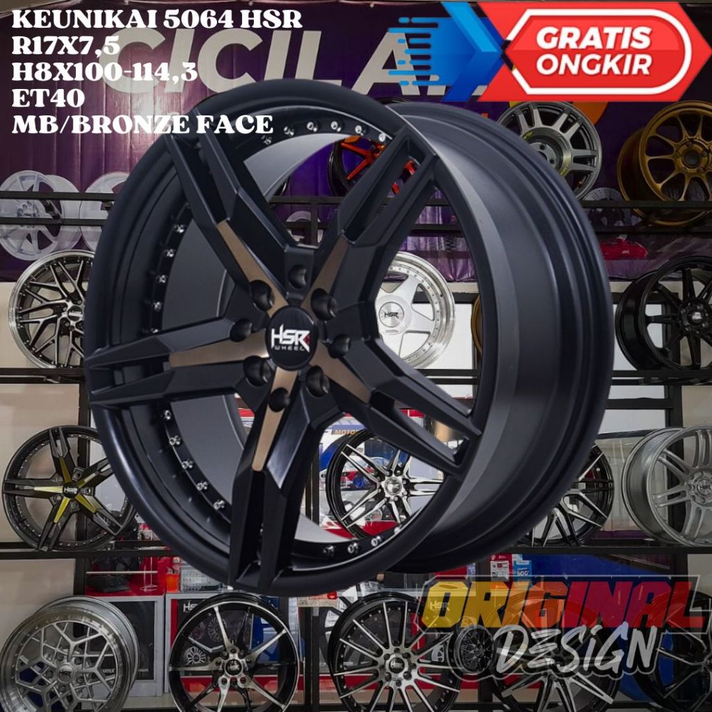 Jual Velg Mobil Racing Ring 17 HSR KEUNIKAI R17 LEBAR 7,5 BAUT 4 ET40 MB/BRZ | Shopee Indonesia