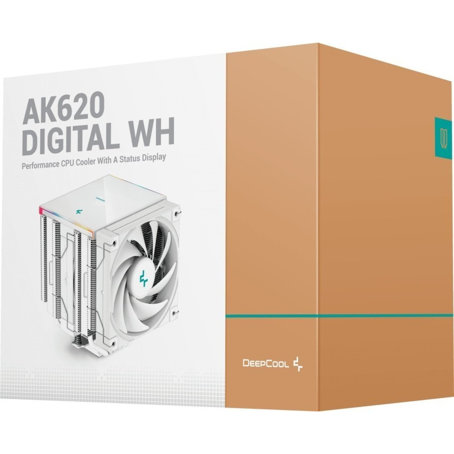Jual CPU Cooler - DeepCool AK620 DIGITAL White Dual Tower 120mm CPU ...