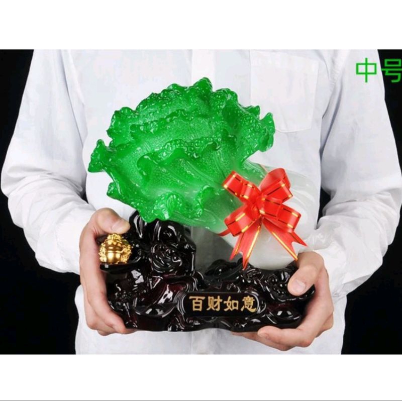 Jual Pajangan Feng Shui Sawi Bai Chai Hoki Besar Dekorasi Rumah Meja ...