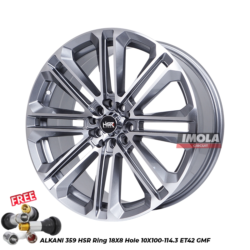 Jual Velg Ring 18 Mobil HRV Xpander Innova Velg Mobil HSR ALKANI 359 R18 Lebar 8 PCD 5X100 5X114 ...