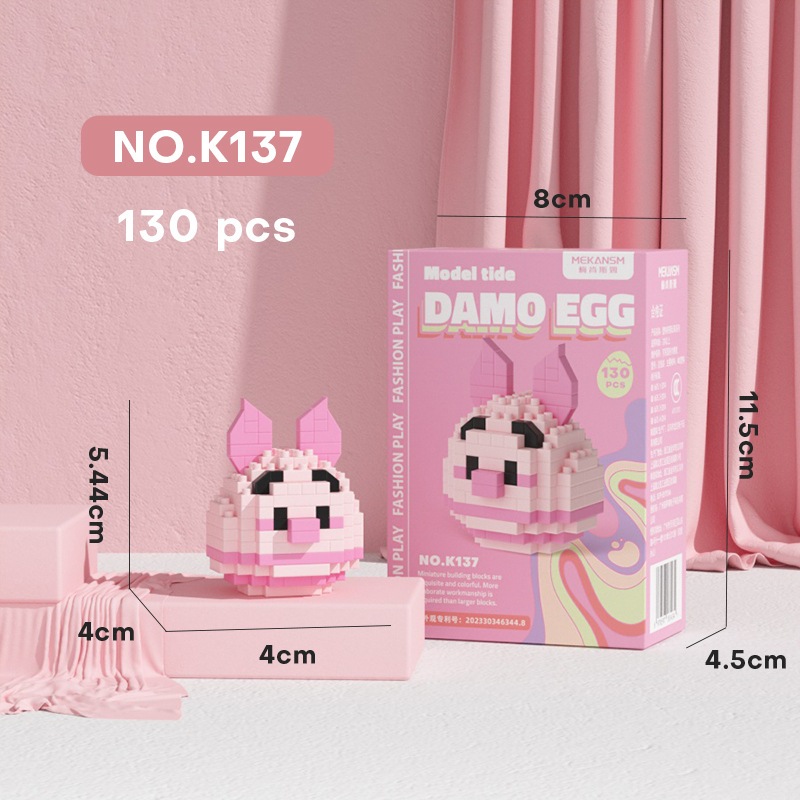 Jual [HARU] Damo Egg Bricks Susunan Balok Building Block Kado Mainan | Shopee Indonesia