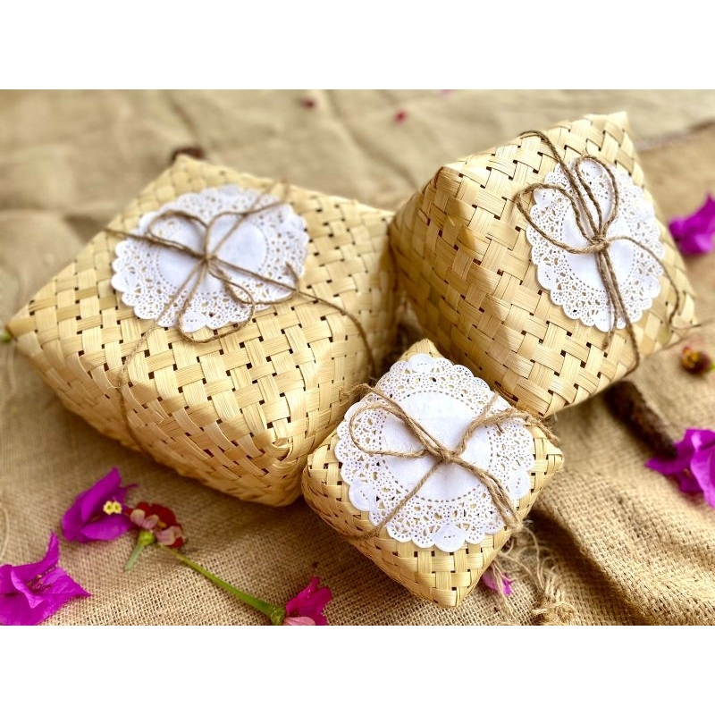 Jual Besek bambu sokase jarang pipiti anyaman bambu box hampers per pcs ...