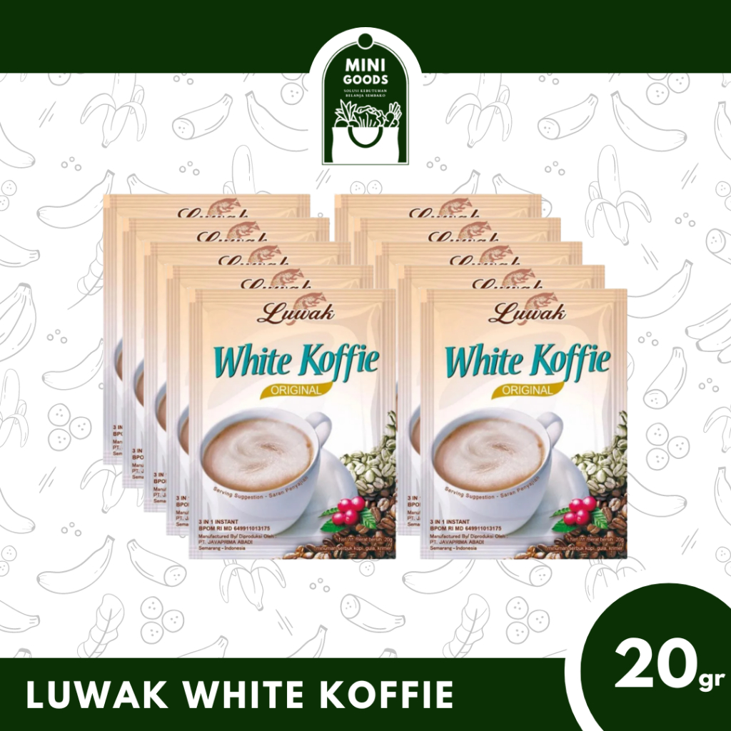 Jual Kopi Luwak White Coffee Kopi Renceng Sachet 20gr (10 Pcs) | Shopee ...