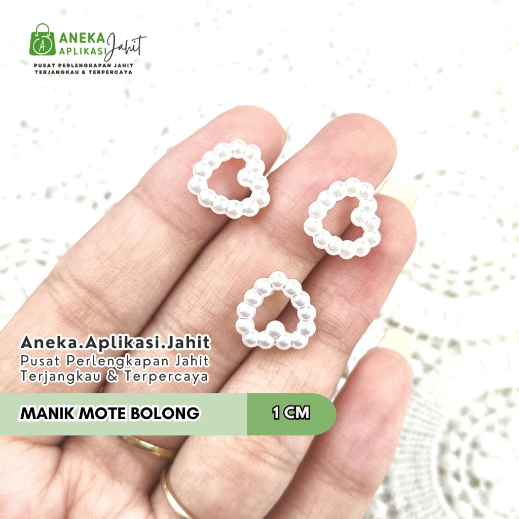 Jual 10 GRAM MANIK MOTE TEMPEL BOLONG LOVE / PITA / RIBBON / APLIKASI ...