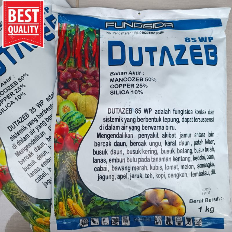 Jual FUNGISIDA DUTAZEB 85 WP 1kg MANCOZEB BIRU mengendalikan busuk buah ...