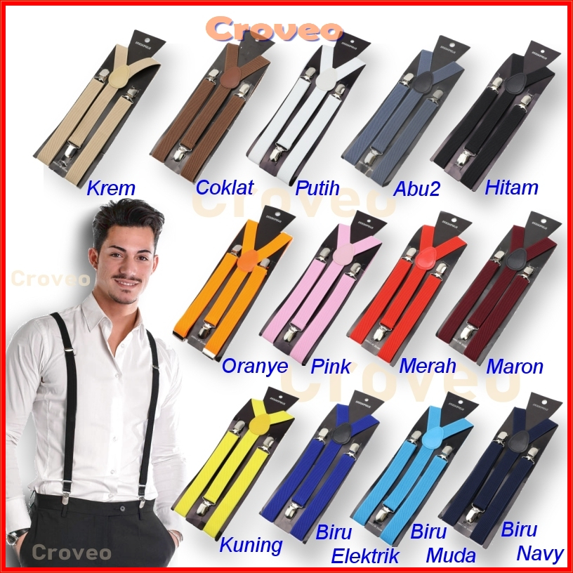 Jual Tali Suspender Ikat Pinggang Jojon Pria Dewasa Bretel Belt Kodok ...