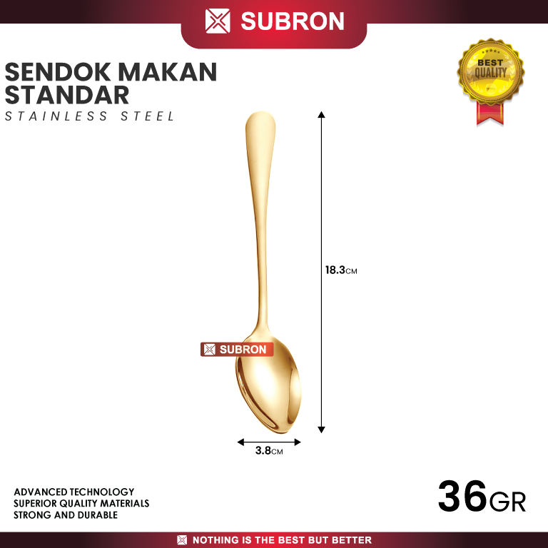 Jual SUBRON Alat Makan Sendok Garpu Pisau Makan Besar Kecil Sayur Tebal ...