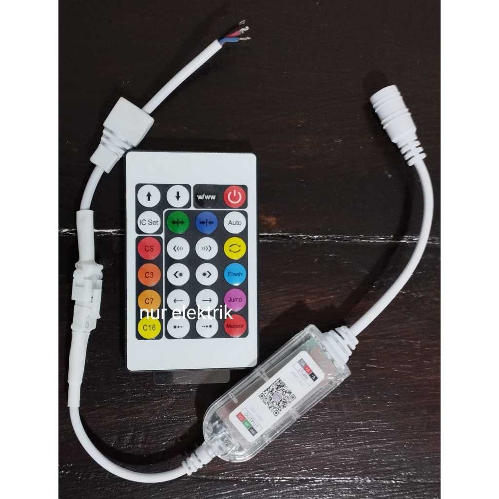 Jual CONTROLLER REMOTE LED neon flex running 12 volt + 24 volt DC 24 ...